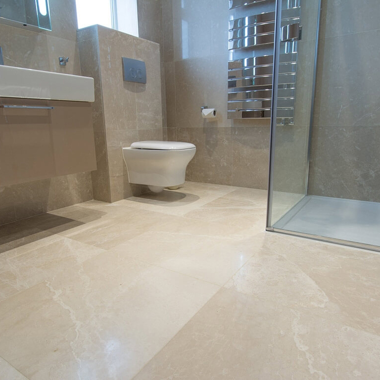 Limestone Tile Bathroom