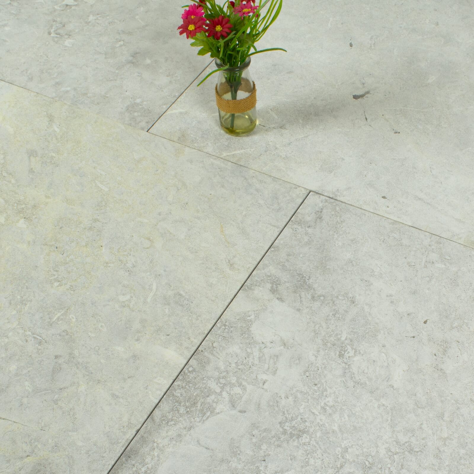 Silver Luna Marble Tile Sandbrushed | Stone Deals