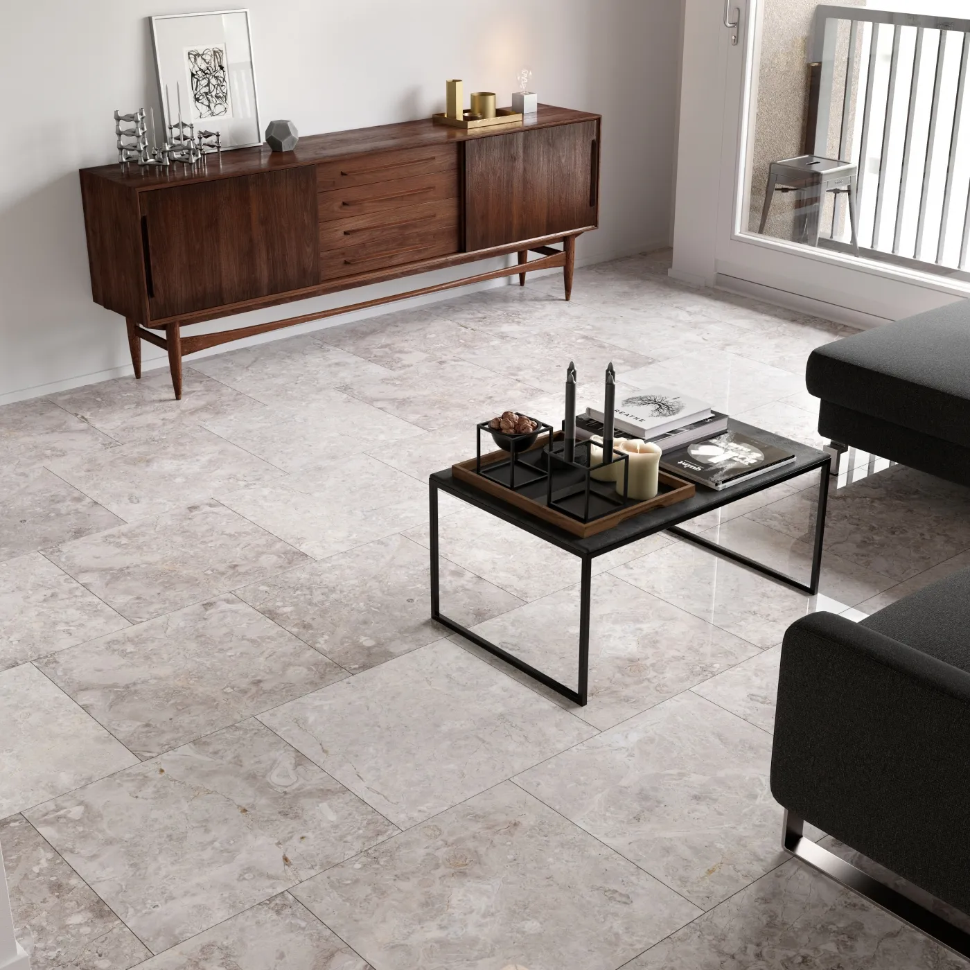 Silver Luna Marble Tile Polished | Stone Deals
